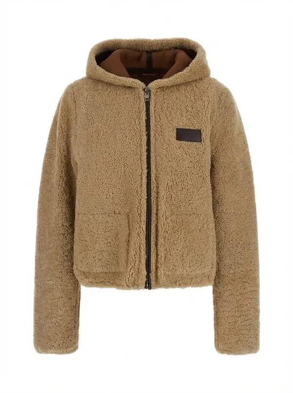Gucci Reversible Shearling Bomber Jacket With Zip Up