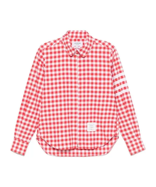 Thom Browne Gingham-check Flannel Shirt