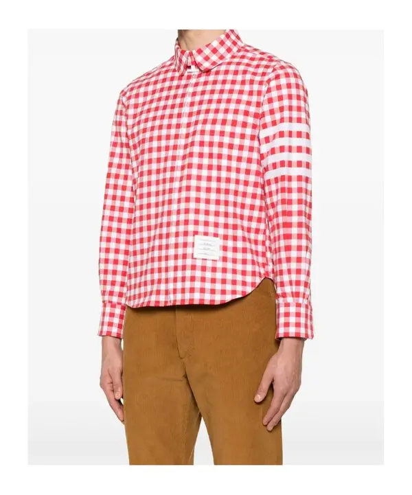 Thom Browne Gingham-check Flannel Shirt