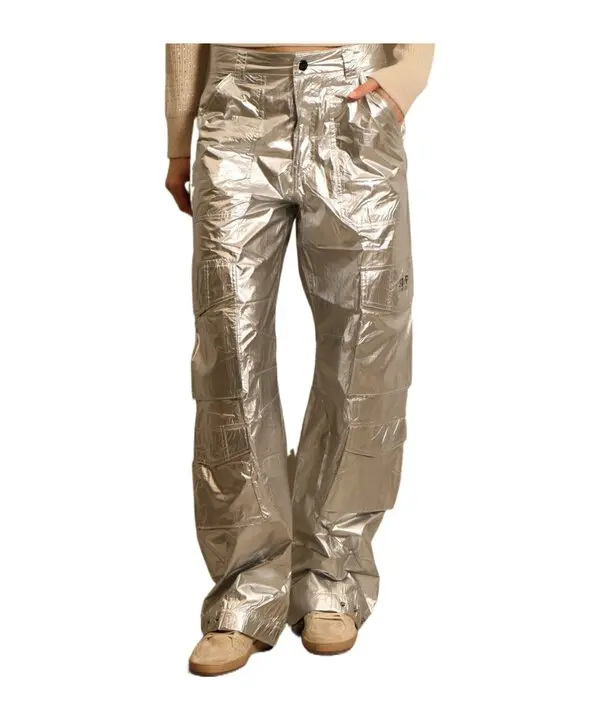 GOLDEN GOOSE Silver Technical Fabric Cargo Pants