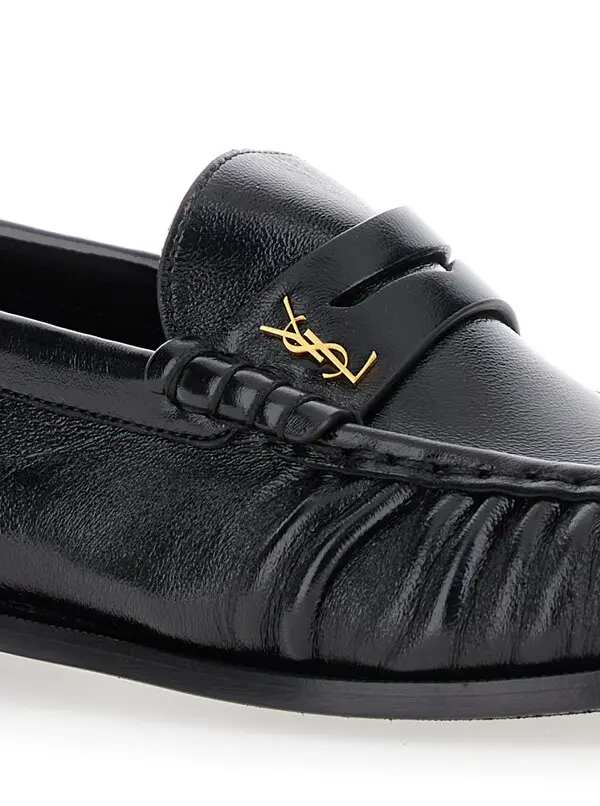 Saint Laurent Le Loafer Slip-on Loafers - Black