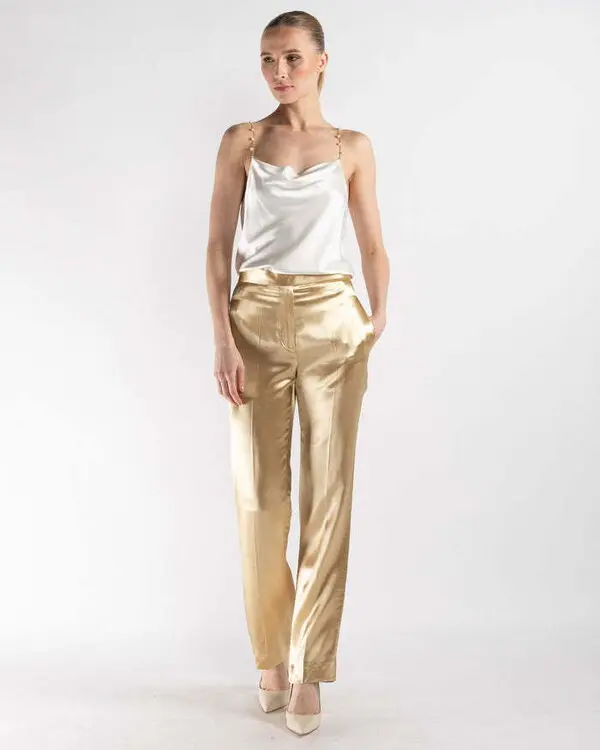 Victoria Beckham High-rise Indented Casual Pants