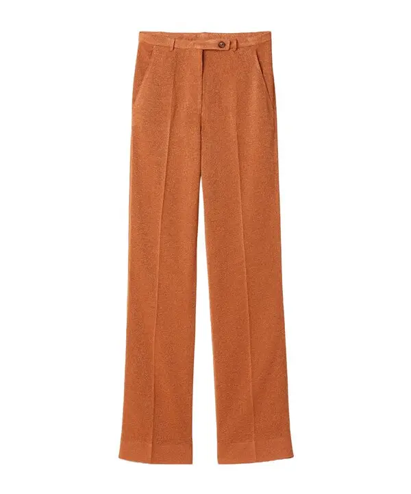 Miu Miu Straight-leg Lurex Pants - Orange