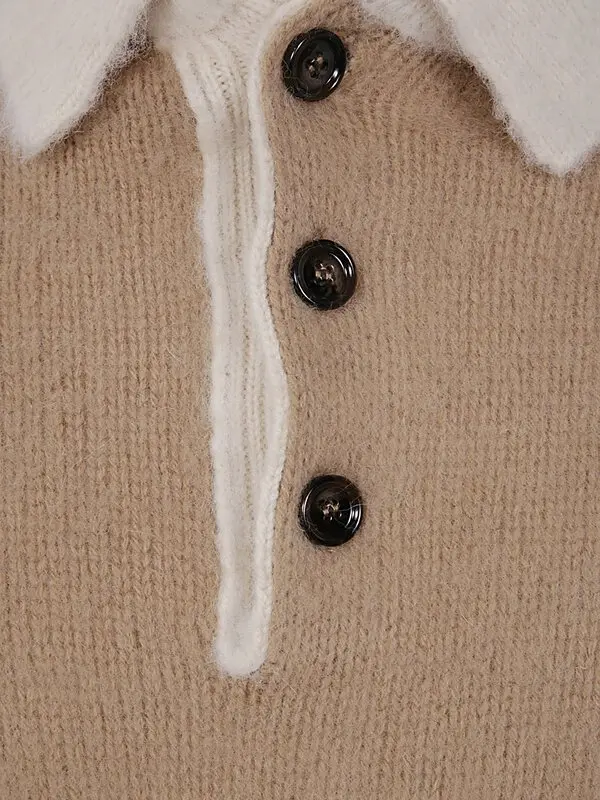 Aspesi Lapel Long Sleeve Knit Sweater