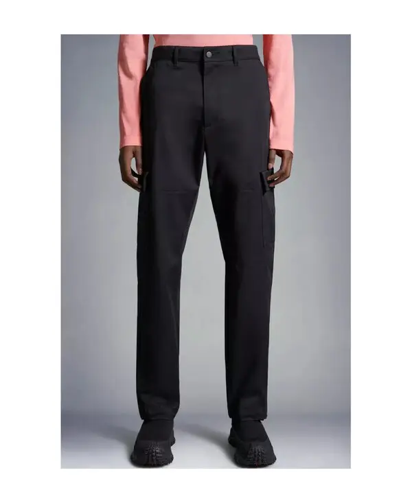 Moncler Stretch Gabardine Cargo Trousers - Black