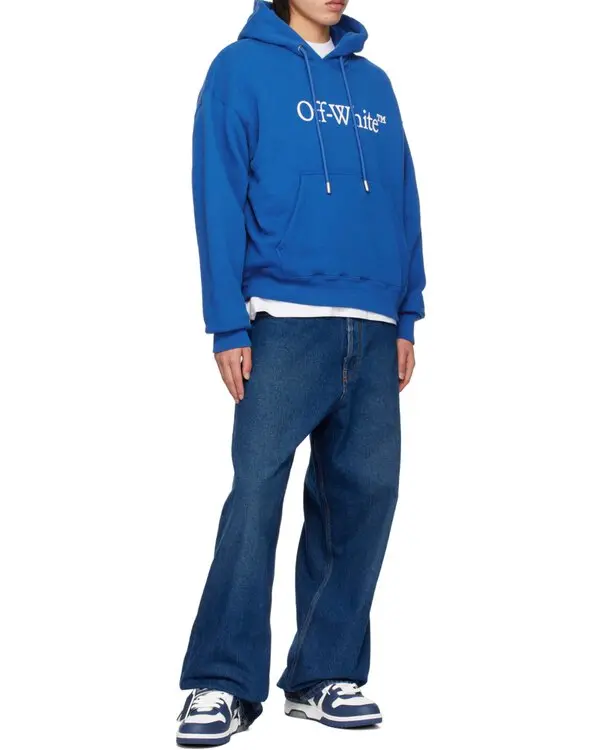 Off-White Logo Patch Wide Leg Jeans