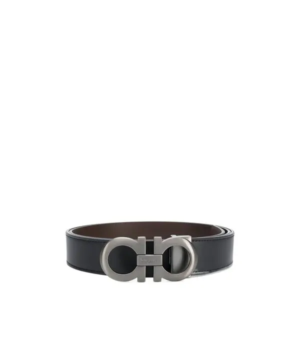 FERRAGAMO Gancini Buckle Belt - Black