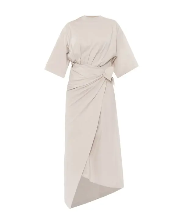 Balenciaga Wrapped T-shirt Dress - Nude