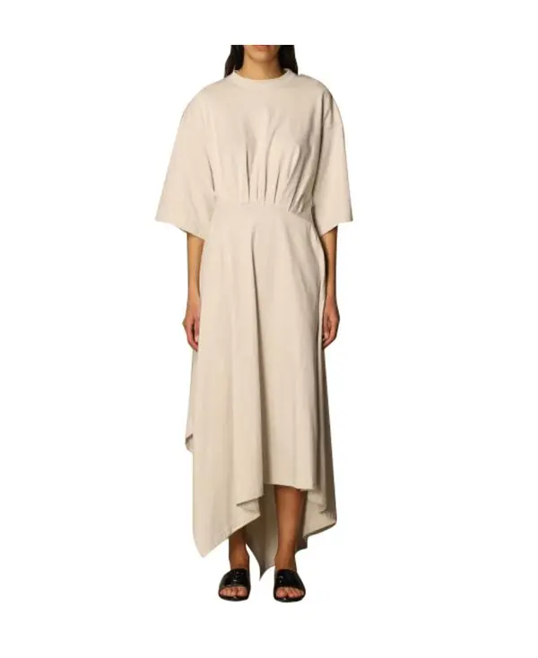 Balenciaga Wrapped T-shirt Dress - Nude