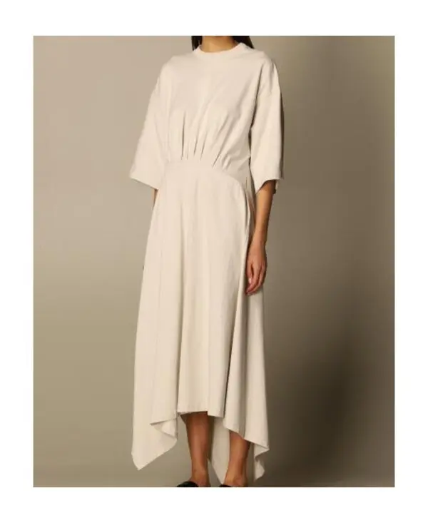 Balenciaga Wrapped T-shirt Dress - Nude