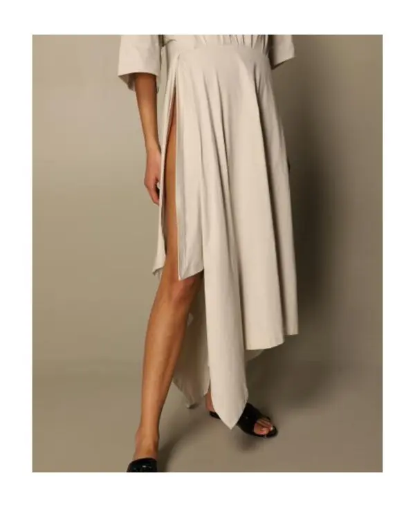 Balenciaga Wrapped T-shirt Dress - Nude