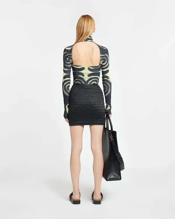Nanushka Ceara Smocked Mini Skirt