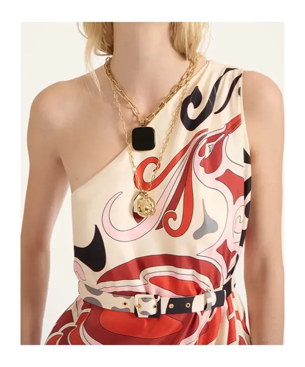 La DoubleJ One-shoulder Maxi Dress With Belt
