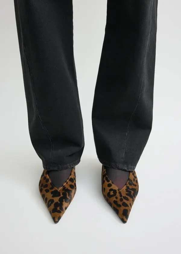 TOTEME 30mm Leopard-print Slingback Pumps