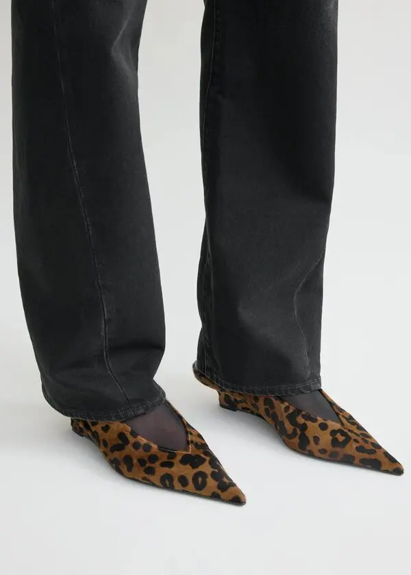 TOTEME 30mm Leopard-print Slingback Pumps