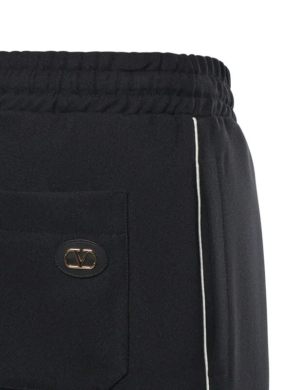 Valentino Garavani Logo Patch Drawstring Shorts