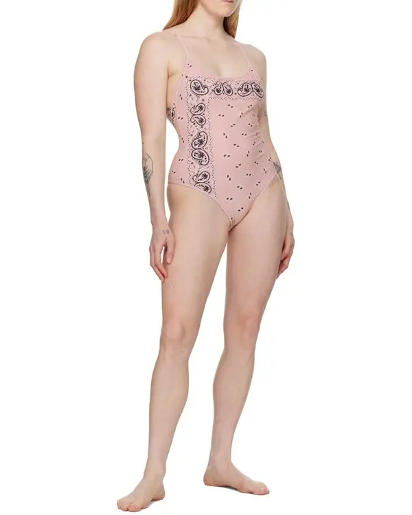 Palm Angels Paisley Print Scoop Neck Swimsuit