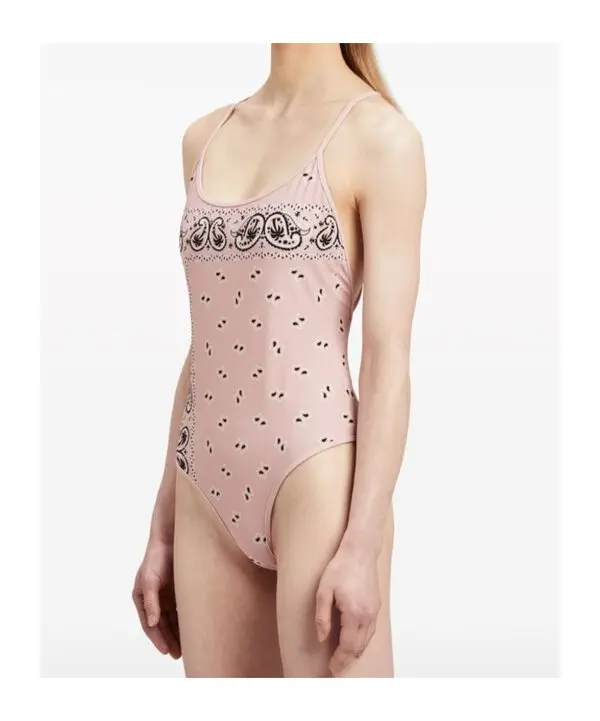 Palm Angels Paisley Print Scoop Neck Swimsuit