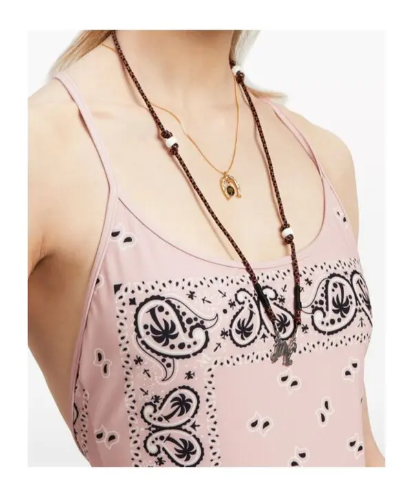 Palm Angels Paisley Print Scoop Neck Swimsuit