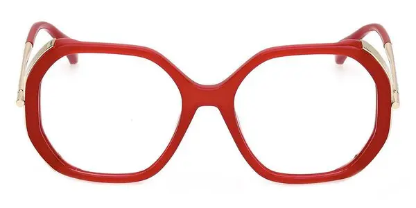 Max Mara Geometric Frame Eyeglasses - Red