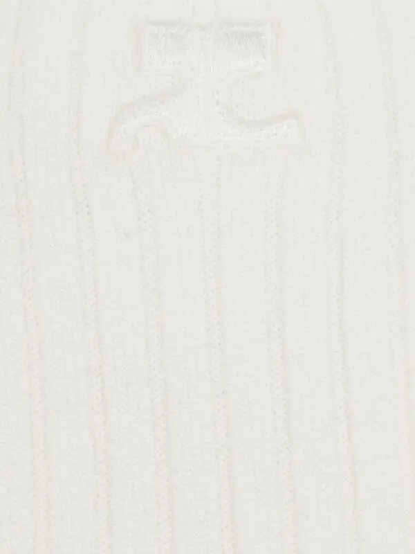 COURREGES Courrèges Rib-knit Pointy Tank Top - White