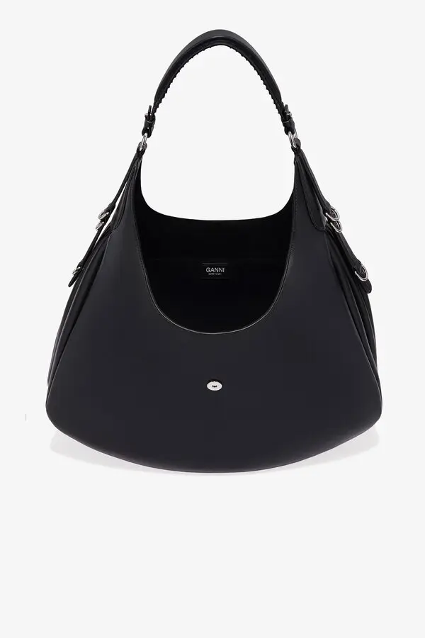 GANNI Large Kat Bag With Butterfly Buckle - Black