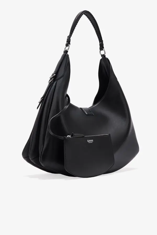GANNI Large Kat Bag With Butterfly Buckle - Black
