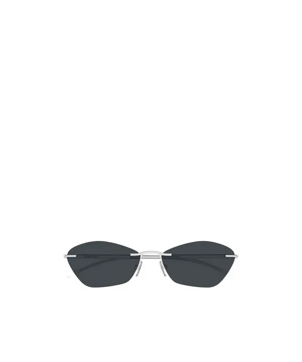 Alexander McQueen Irregular Frame Sunglasses - Silver