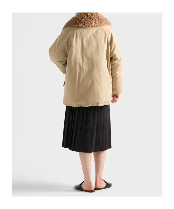 Prada Pleated Wool Flannel Skirt