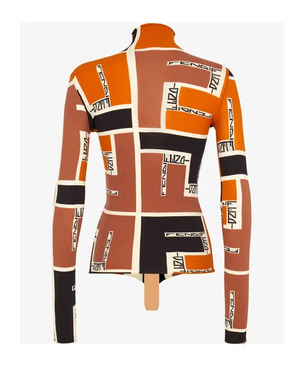 Fendi High-neck Printed Long-sleeve Jumper