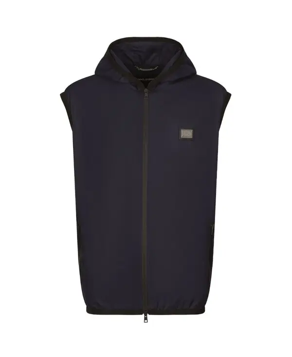 Dolce & Gabbana Hooded Sports Vest - Black