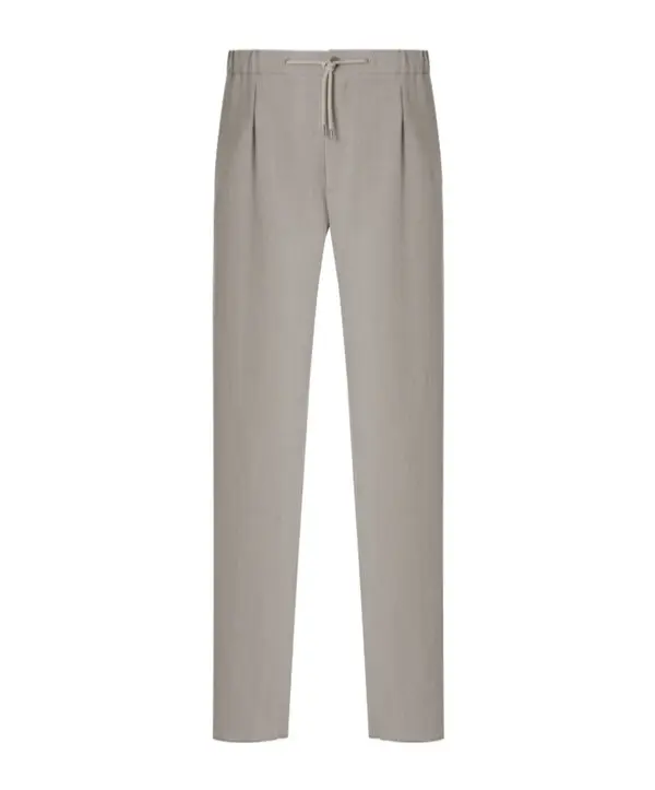 Giorgio Armani Pleated Linen Trousers - Light Brown