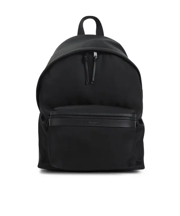 Saint Laurent City Nylon Backpack - Black
