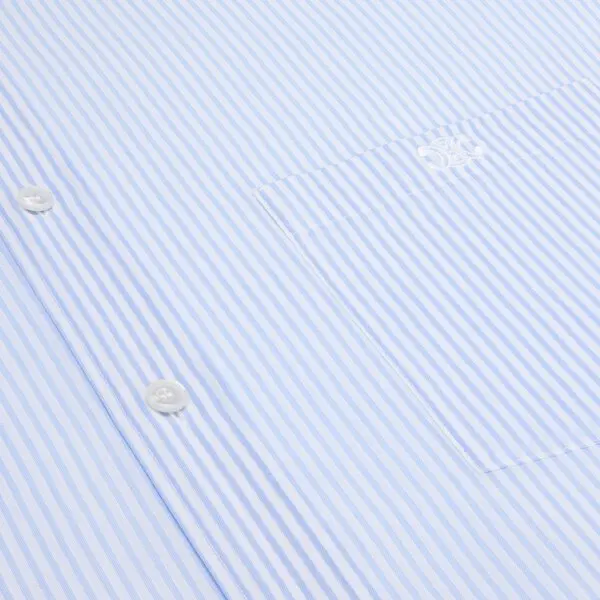 Celine Oversized Striped Cotton Voile Shirt