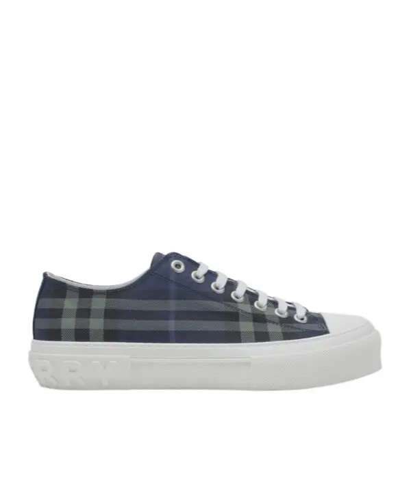 Burberry Checked Low-top Sneakers - Gray