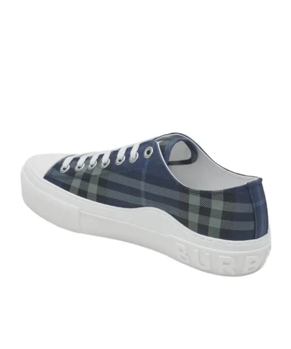 Burberry Checked Low-top Sneakers - Gray