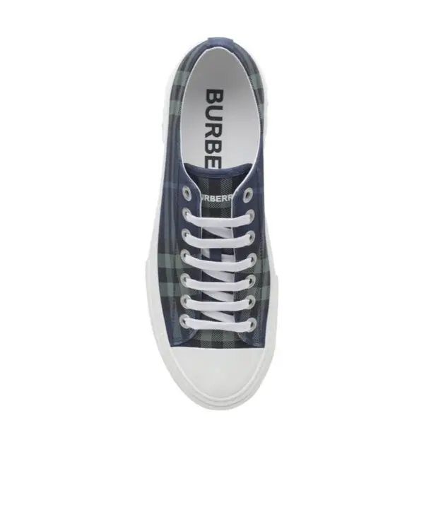 Burberry Checked Low-top Sneakers - Gray