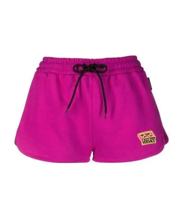 Versace Drawstring Casual Shorts With Logo Detail
