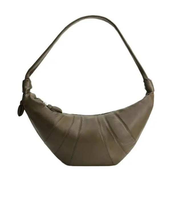 LEMAIRE Large Croissant Panelled Shoulder Bag - Khaki