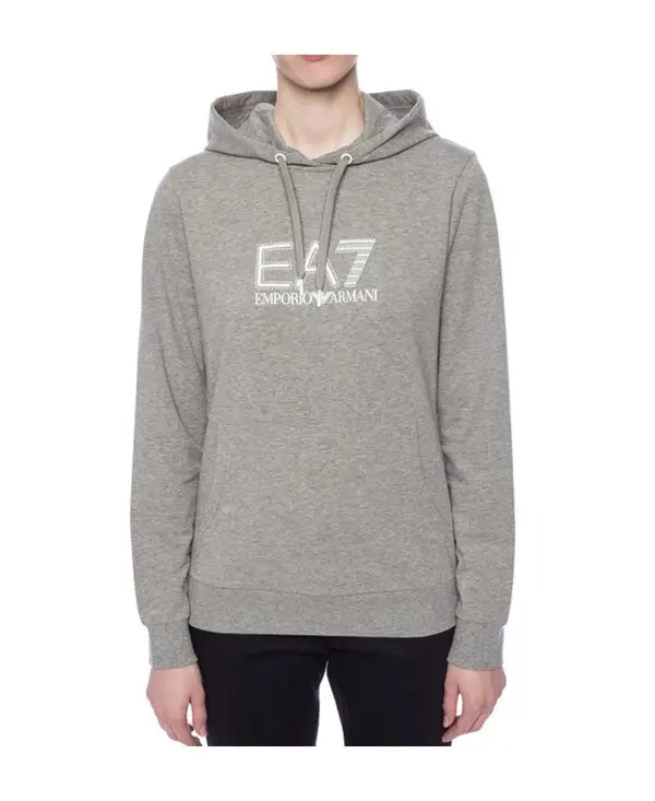 Emporio Armani Logo Print Hooded Pullover