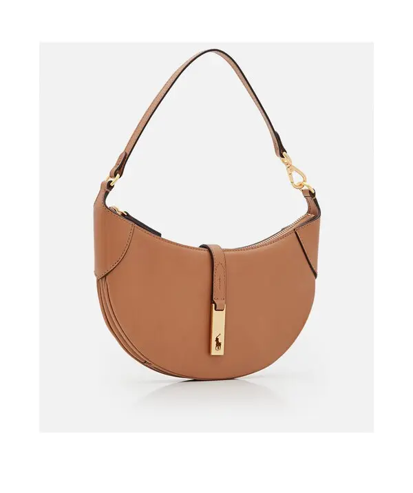 Polo Ralph Lauren Logo Plaque Zipped Mini Shoulder Bag - Brown