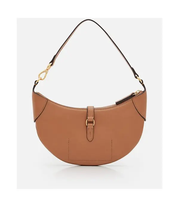 Polo Ralph Lauren Logo Plaque Zipped Mini Shoulder Bag - Brown