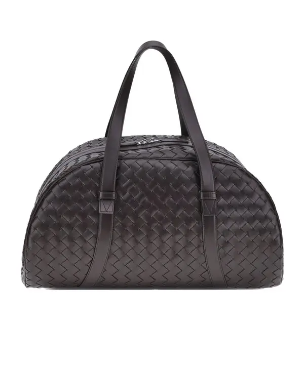 Bottega Veneta Woven Design Handbag - Black