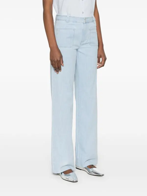 A.p.c. Cropped Wide-leg Jeans - White