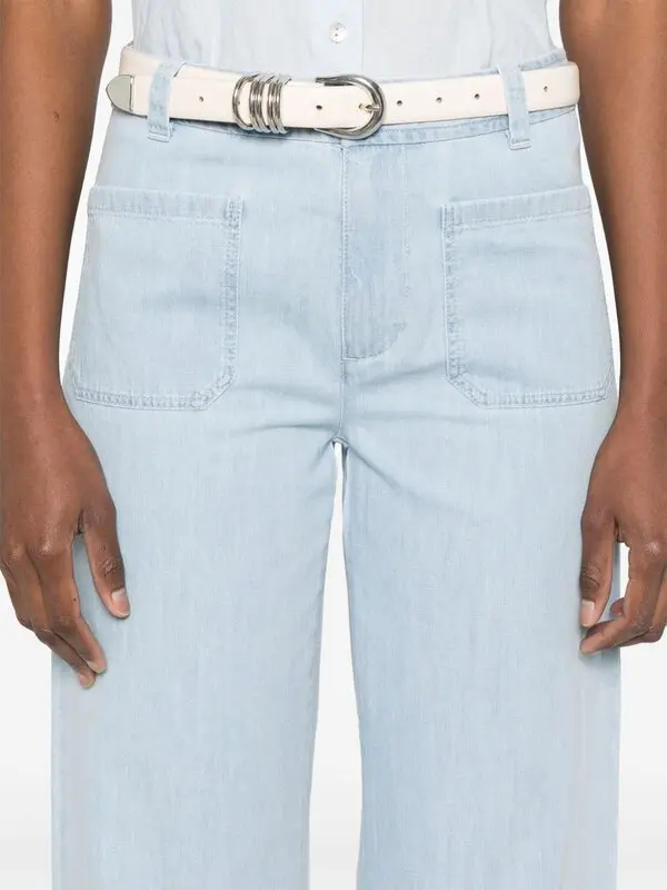 A.p.c. Cropped Wide-leg Jeans - White