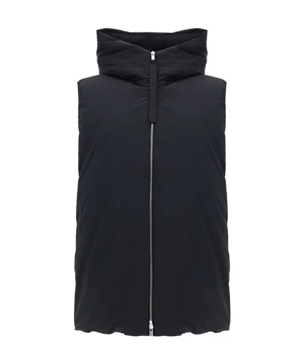 JIL SANDER Zip-up Hooded Gilet