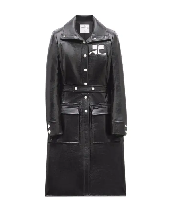COURREGES Belted Midi Trench Coat