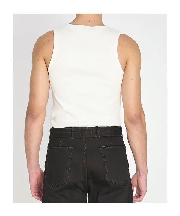 LEMAIRE Ribbed Tank Top - Black