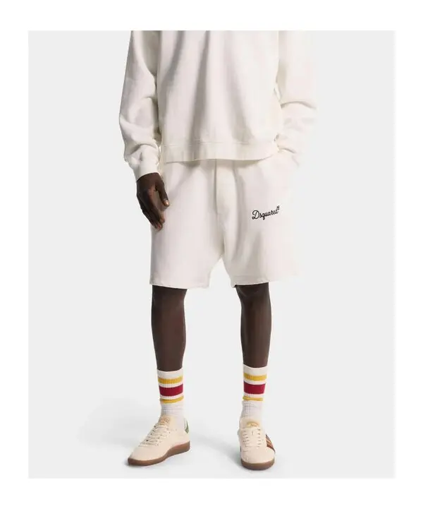 Dsquared2 Signature Relaxed Fit Shorts - White