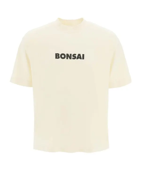 BONSAI Logo-printed Crewneck T-shirt - White